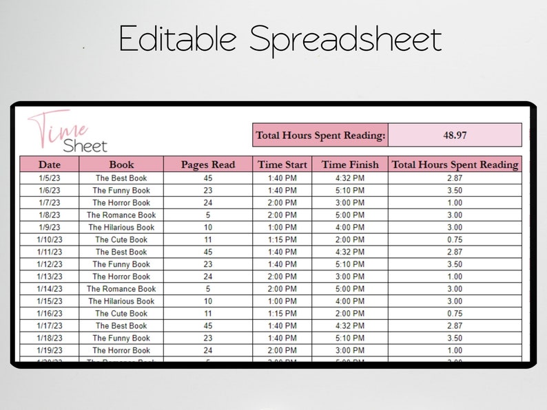 Book Tracker Journal, Book Tracker Excel, Reading Planner, Book Tracker ...