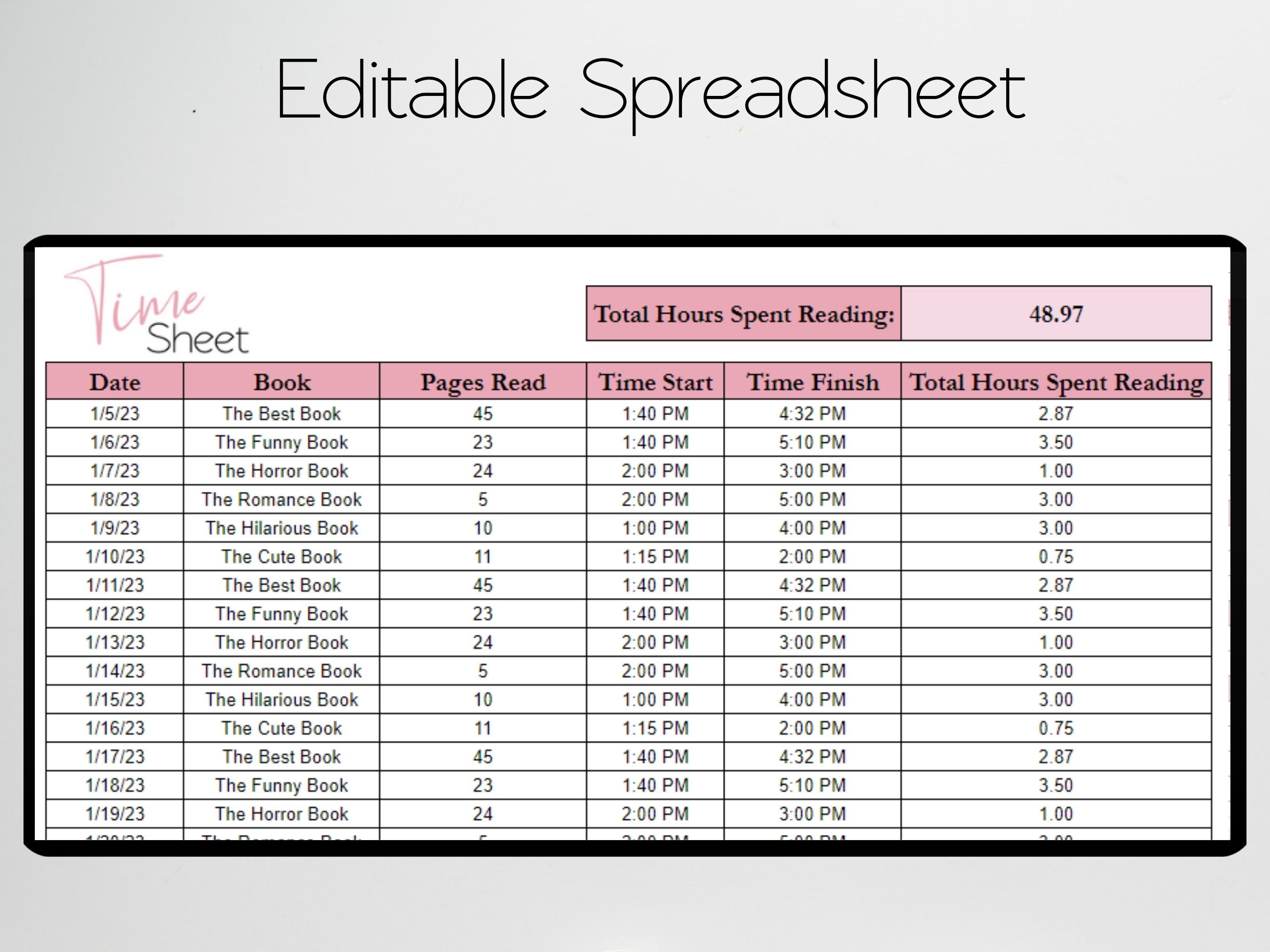Book Tracker Journal, Book Tracker Excel, Reading Planner, Book Tracker ...