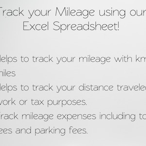 Mileage Log Excel, Mileage Calculator, Mileage Form, Mileage Tracker ...