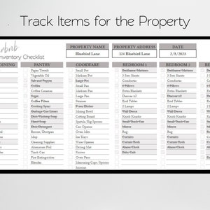 Furniture Inventory Checklist Template, Checklist Inventory Bundle ...