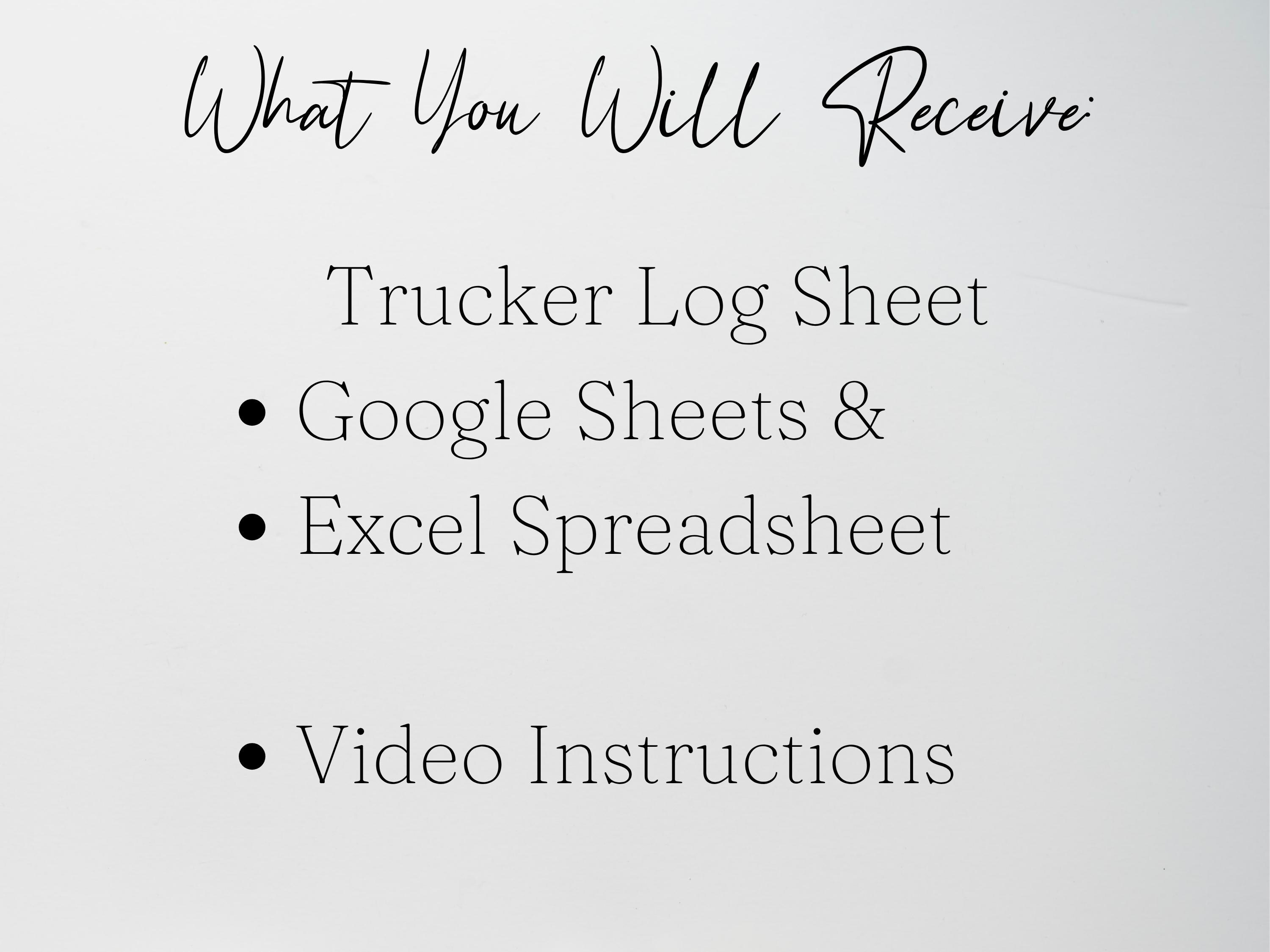 Trucker Log Sheet Truck Driver Log Book Trucking Trip Sheet Google