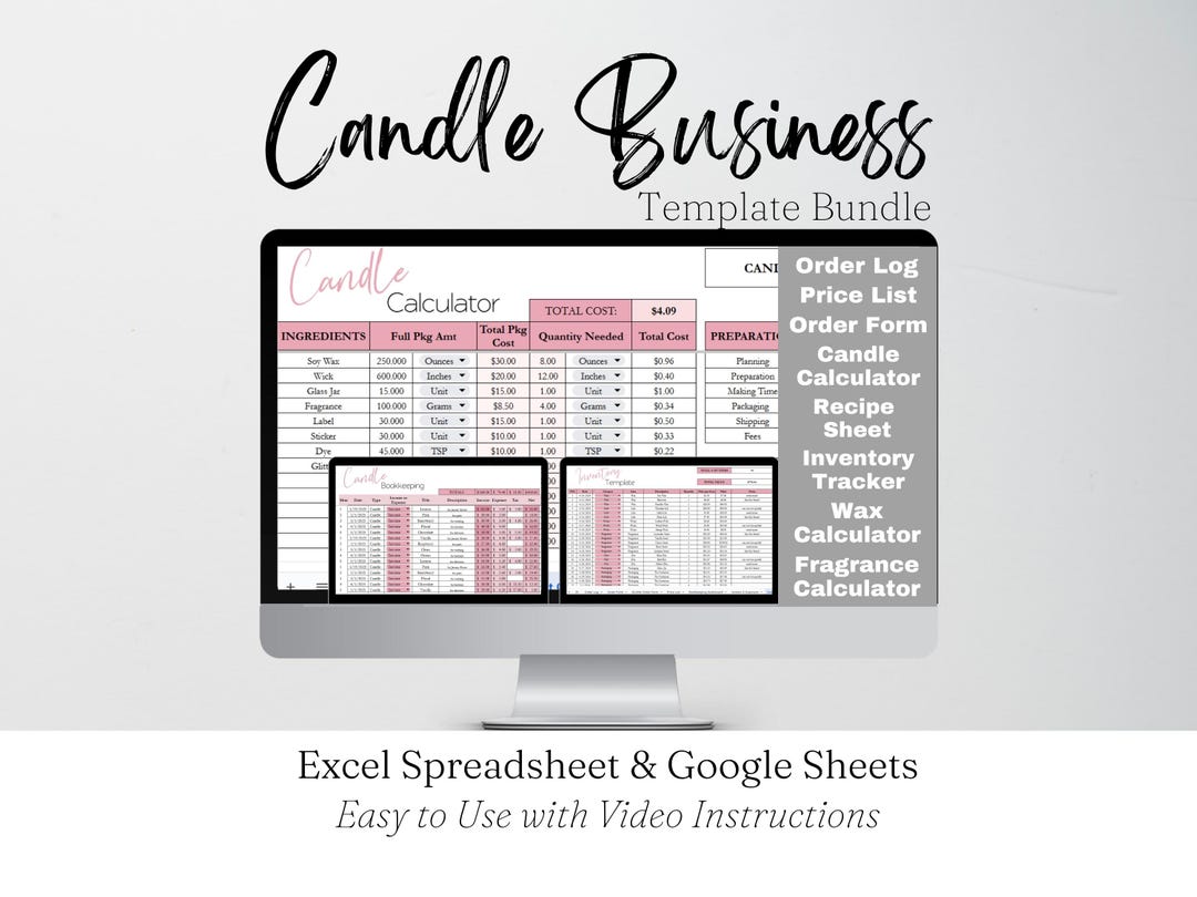 Candle Business Templates Bundle Google Sheets, Candles Business ...