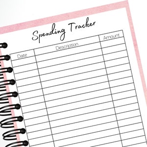 Spending Tracker Template, Spending Tracker Printable, Spending Tracker ...
