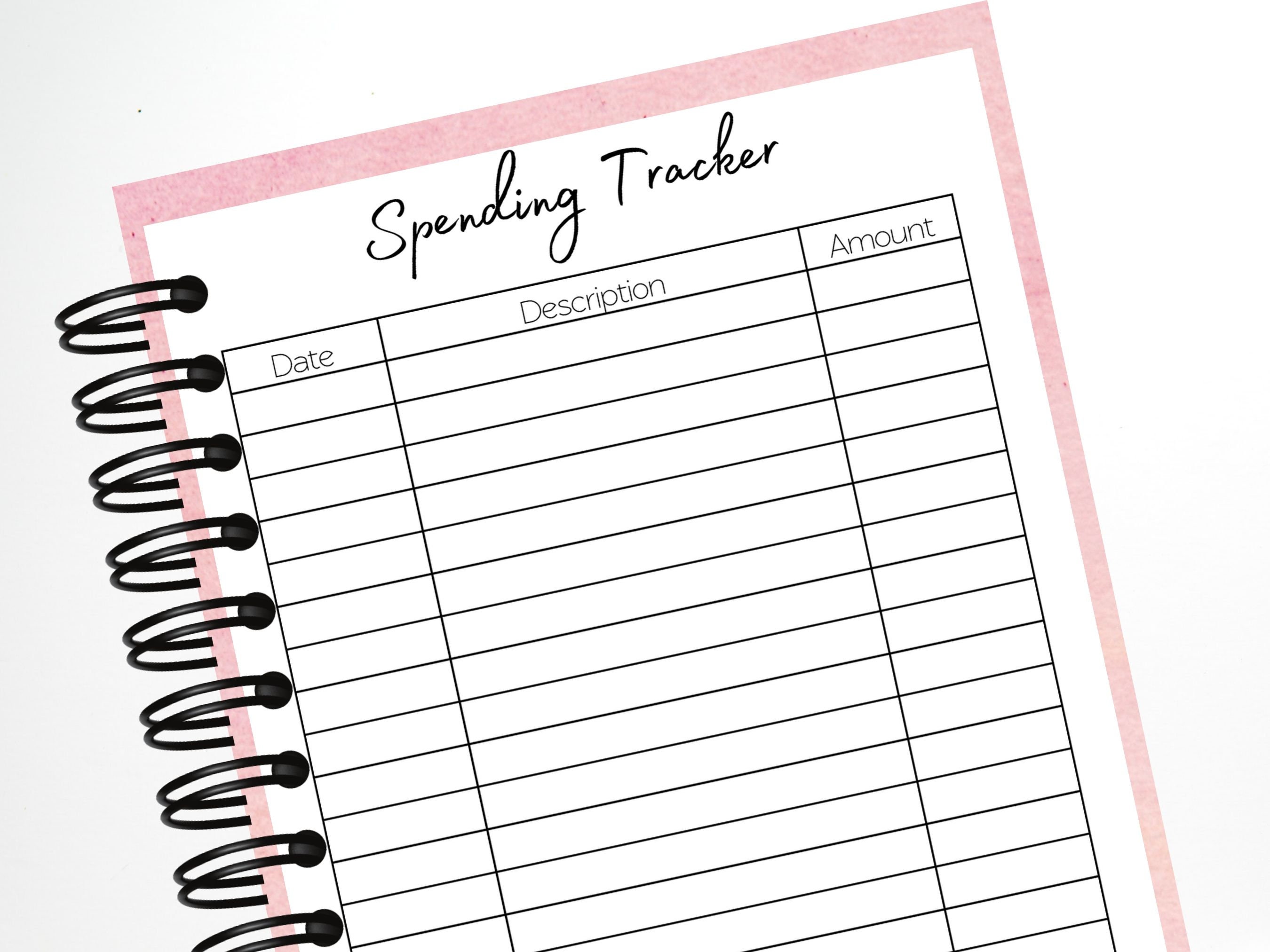 Spending Tracker Template, Spending Tracker Printable, Spending Tracker ...