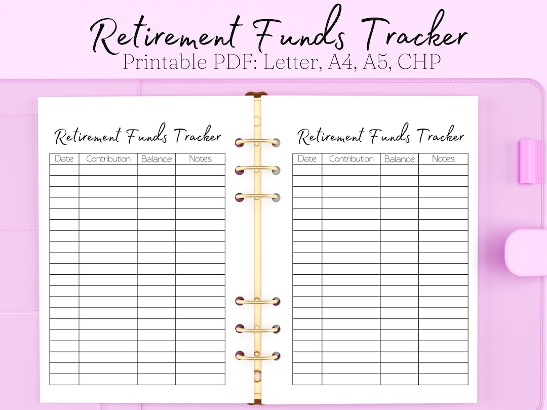 Retirement Tracker, Retirement Template, Retirement Printable ...
