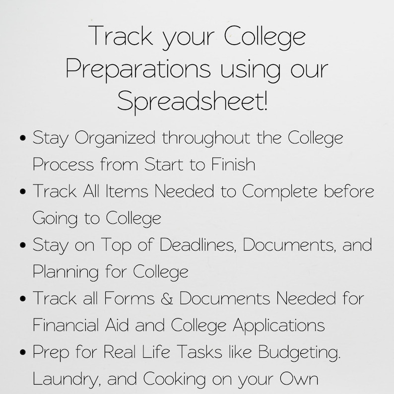 College Planning Checklist Template Google Sheets, College Prep ...