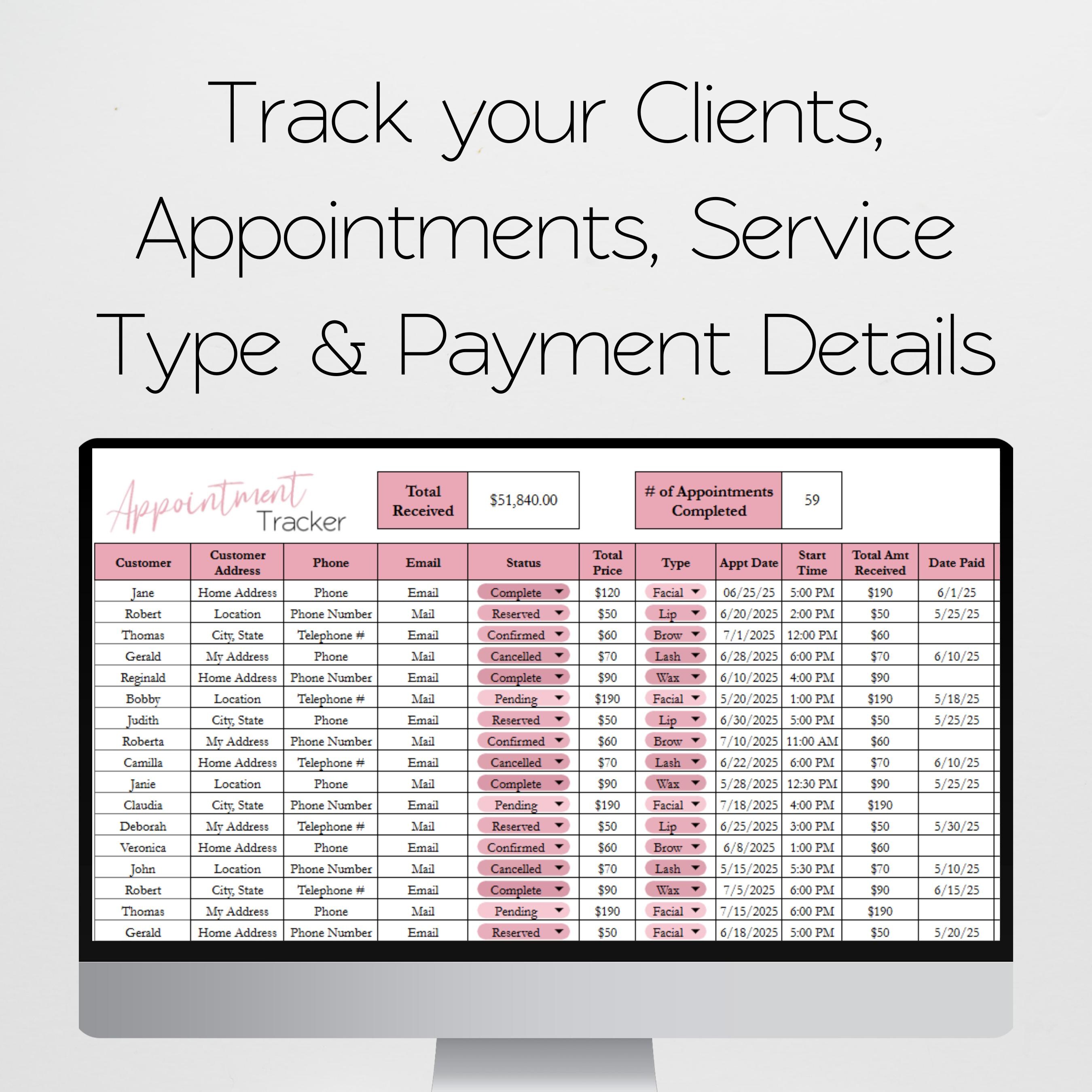 Esthetician Business Bundle Google Sheets, Skincare Business Planner ...