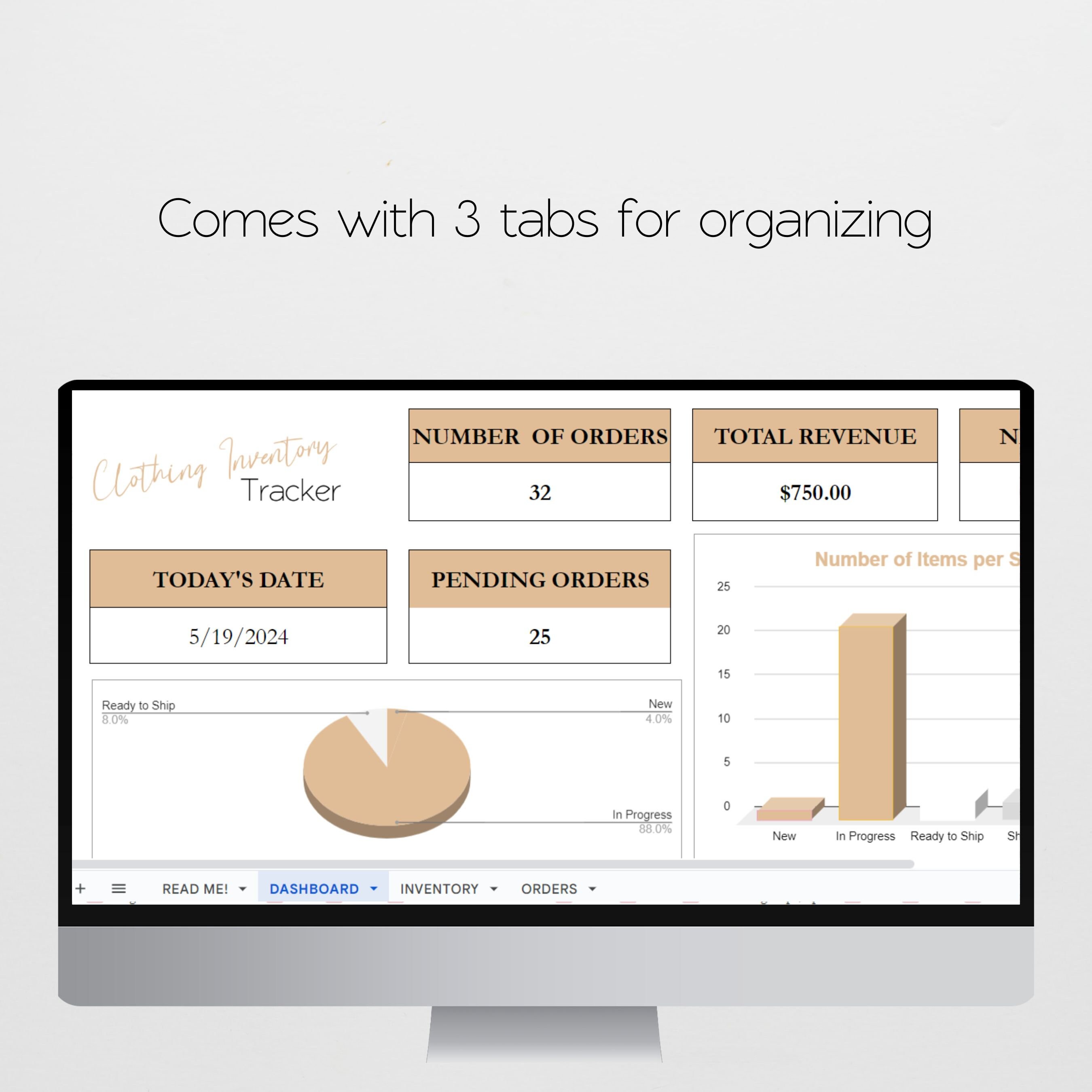 Clothing Business Inventory Tracker Log, Clothing Inventory Template ...