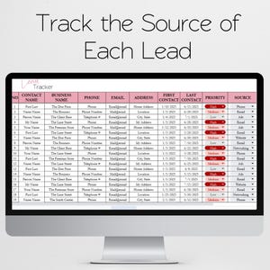 Lead Tracking Spreadsheet, Lead Tracker Google Sheet, Lead Tracker ...
