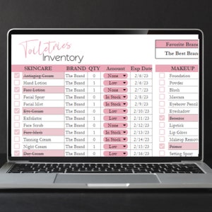 Toiletries Inventory, Toiletries Packing List for Travel, Household ...