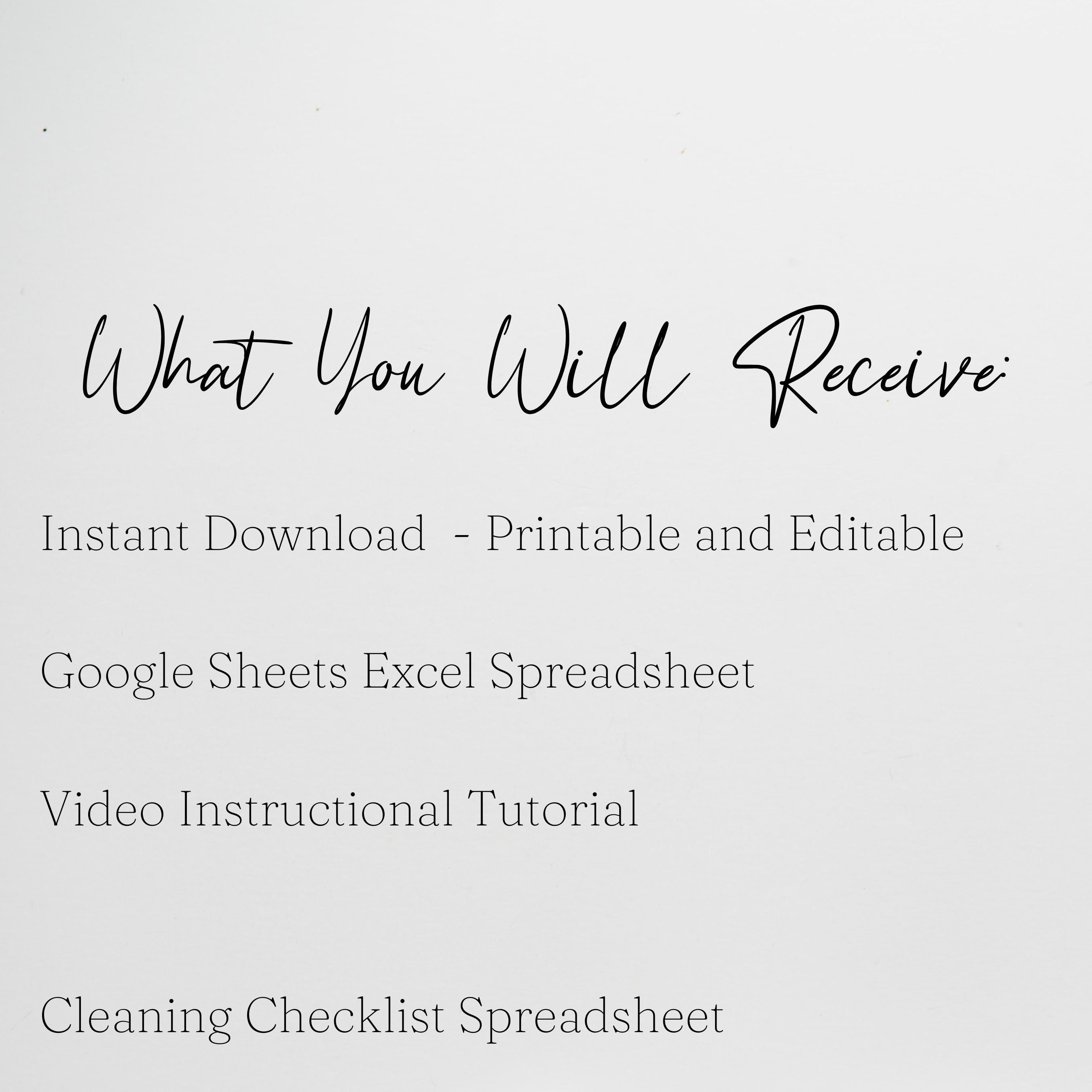 Cleaning List for Short Term Rental Property, Vacation Rental Cleaning ...
