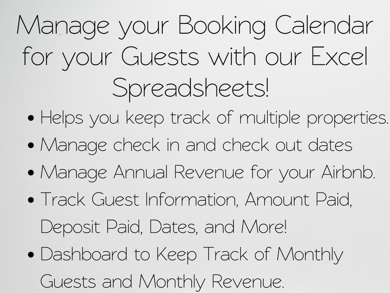 Booking Calendar for Short Term Rental Property Google Sheets, Vacation ...