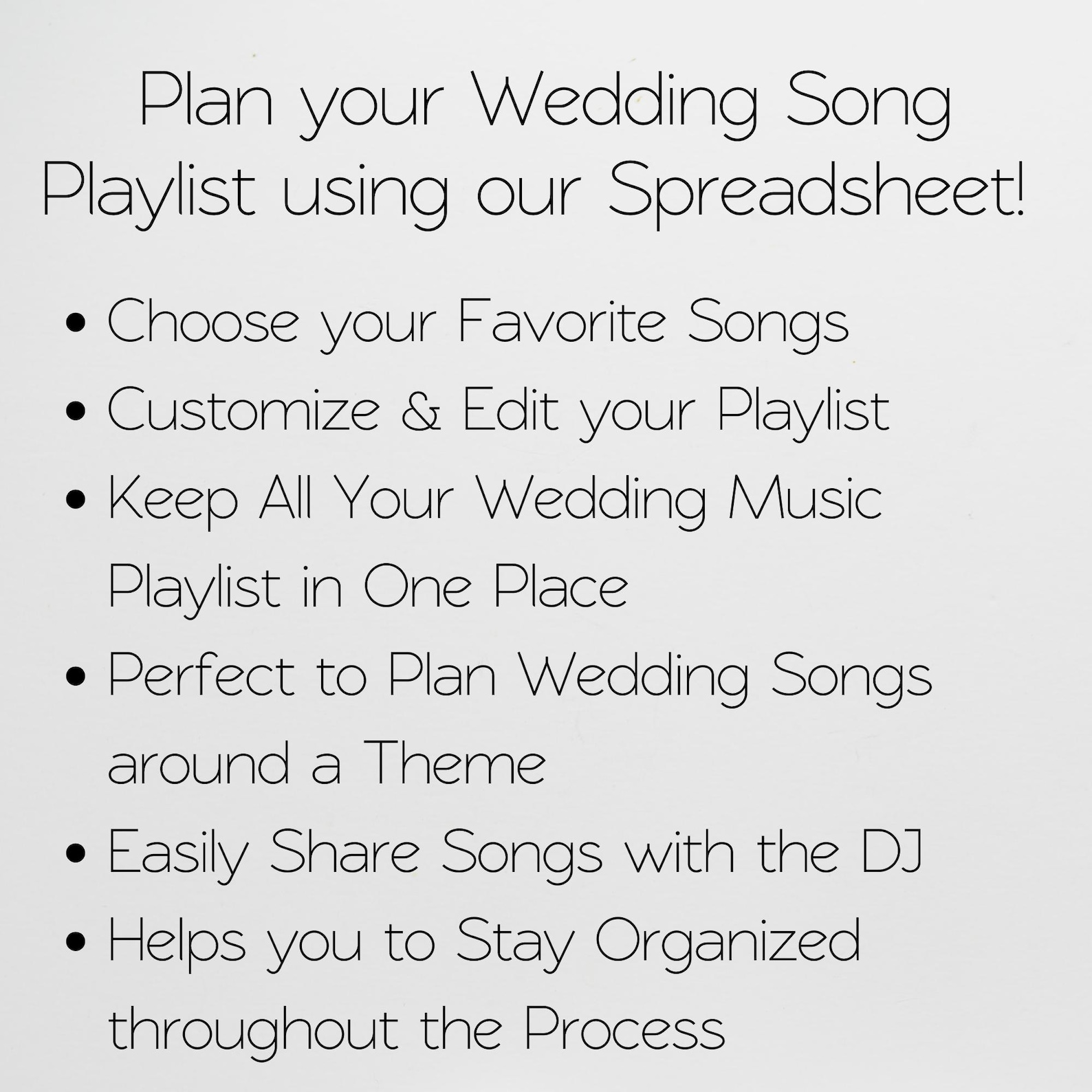 Wedding Song List Template Google Sheets, Wedding DJ Template, Wedding ...