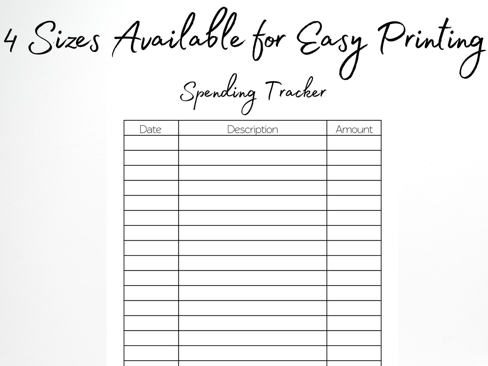 Spending Tracker Template, Spending Tracker Printable, Spending Tracker ...