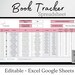 Book Tracker Journal, Book Tracker Excel, Reading Planner, Book Tracker ...
