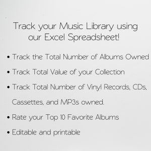 Music Collection Tracker Excel Spreadsheet, Music Tracker Google Sheets ...