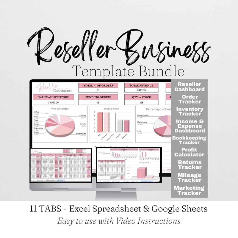 Resellers Tracking Spreadsheet - Etsy