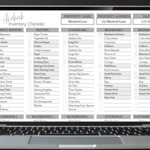 Furniture Inventory Checklist Template, Checklist Inventory Bundle ...