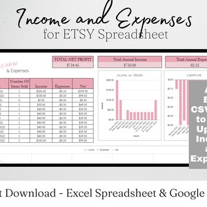 Income and Expense Tracker Excel Income and Expenses Tracker for Etsy ...