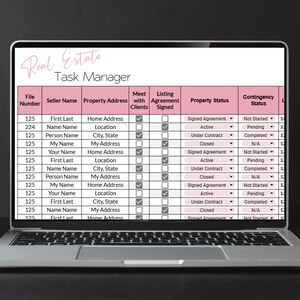 Real Estate Excel, Real Estate Templates, Realtor Template, Task ...