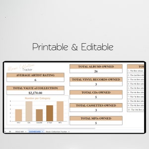 Music Collection Tracker Excel Spreadsheet, Music Tracker Google Sheets ...