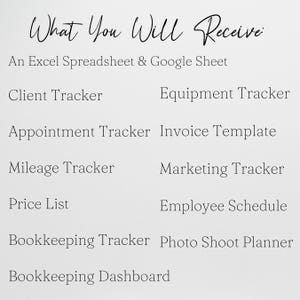 Photography Business Planner Bundle Spreadsheet Template, Photographer ...