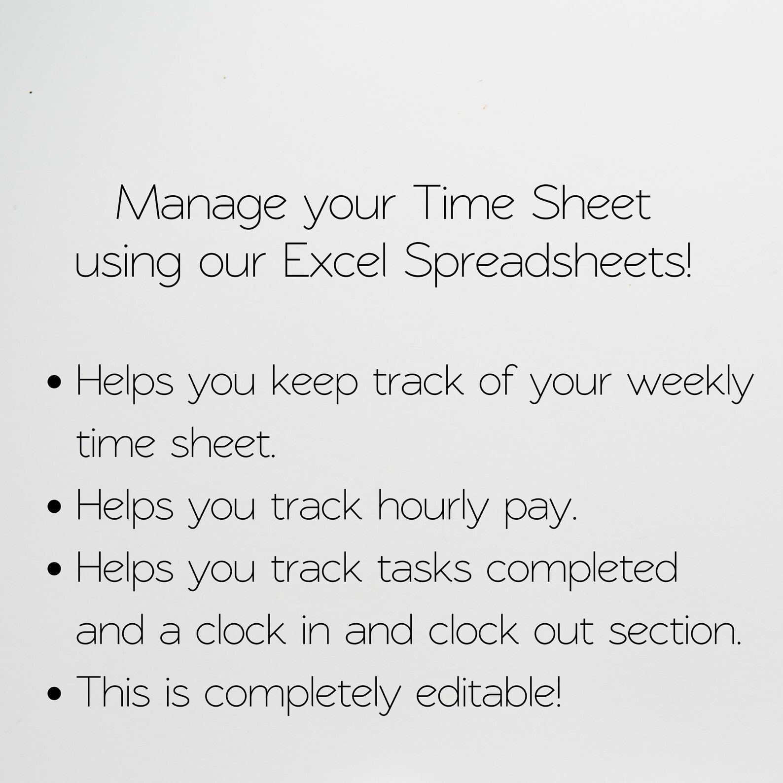 Time Sheet Tracker, Employee Time Tracker, Weekly Time Sheet, Biweekly ...