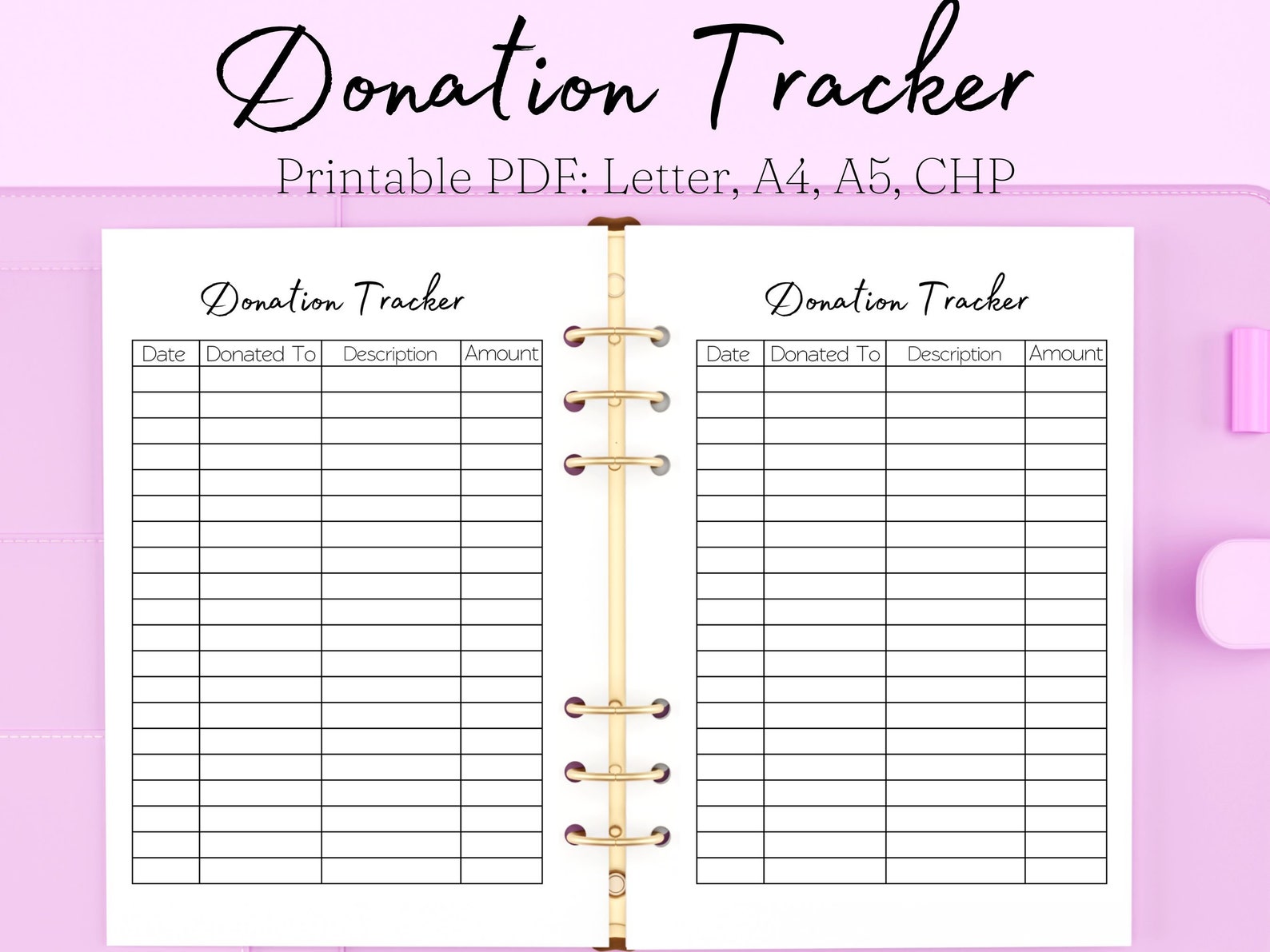 Donation Tracker, Donation Template, Donations Template, Donations Track, Donations Log ...