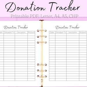 Donation Tracker, Donation Template, Donations Template, Donations Track, Donations Log ...
