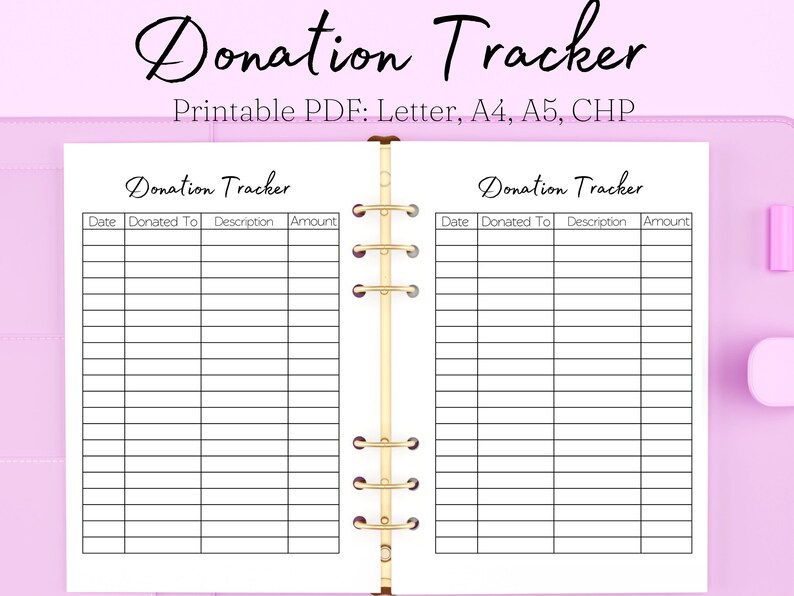Donation Tracker, Donation Template, Donations Template, Donations ...