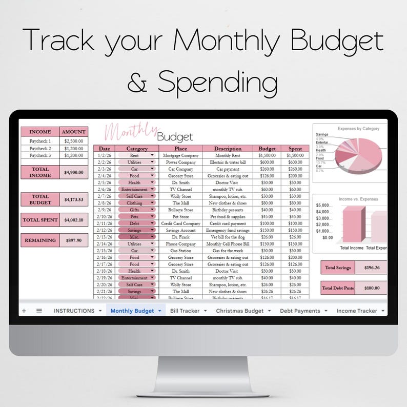Budget Planner Digital Bundle, Ultimate Budget Google Sheet Template ...