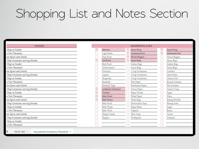 Household Inventory Checklist Home Inventory Tracker - Etsy