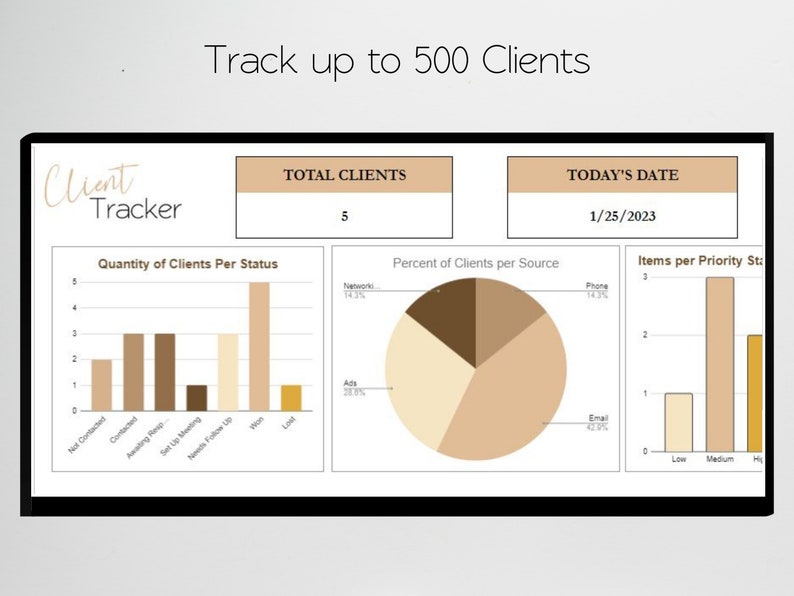 Client Tracker Small Business Template Client Tracking Sheet - Etsy