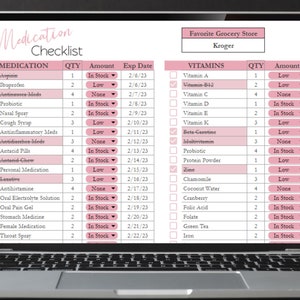 Medication Checklist, Medication Tracker, Daily Medication Log ...