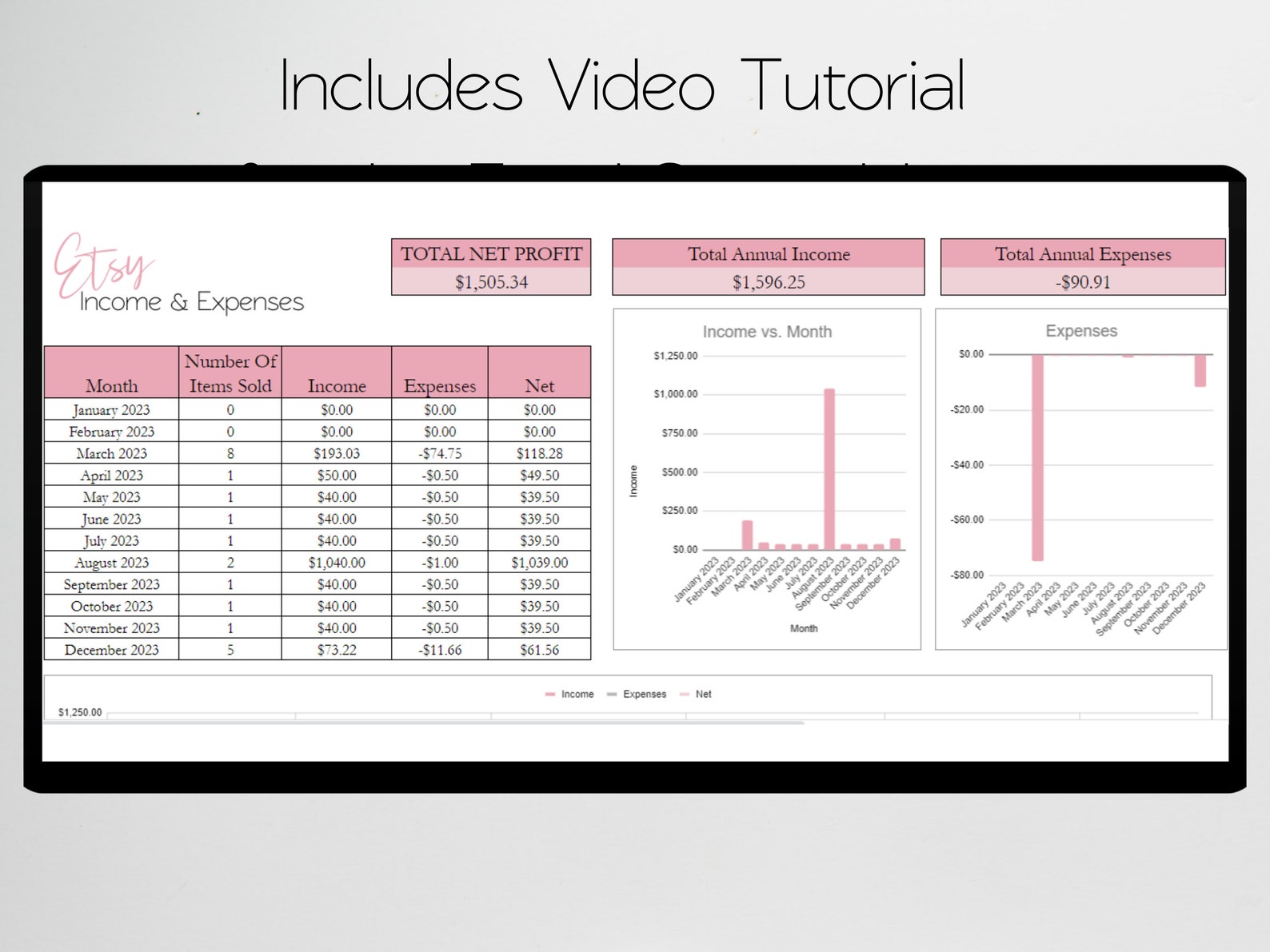 Income and Expense Tracker Excel Income and Expenses Tracker - Etsy