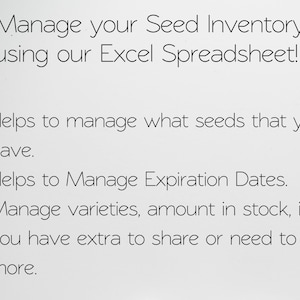Seed Inventory Tracker, Garden Seeds Organization, Seed Starting, Seed ...