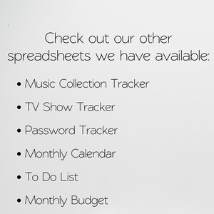 Movie Tracker Excel Spreadsheet, Movies Tracking Google Sheets, Film ...