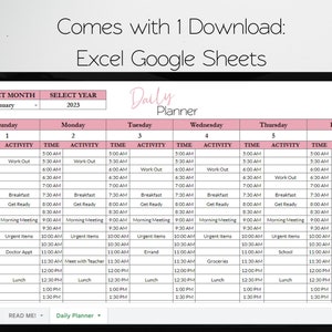Life Planner Digital Template Google Sheets, Digital Life Planner, Life ...