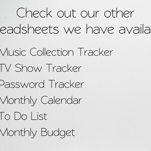 Movie Tracker Excel Spreadsheet, Movies Tracking Google Sheets, Film ...