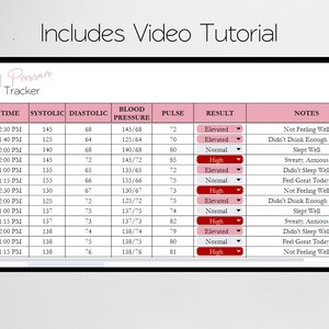 Blood Pressure Tracker Excel Spreadsheet, Blood Pressure Log Google ...