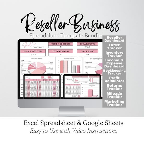 Excel Template Resale - Etsy UK