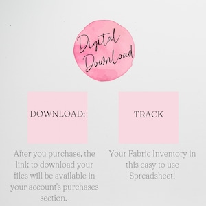 Fabric Inventory Tracker Excel Spreadsheet, Sewing Organizer, Fabric ...