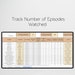 TV Show Tracker Excel Spreadsheet, TV Shows Tracking Google Sheets ...