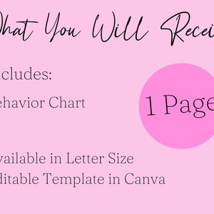 Behavior Chart for Kids Printable, Editable in Canva, Sticker Chart ...