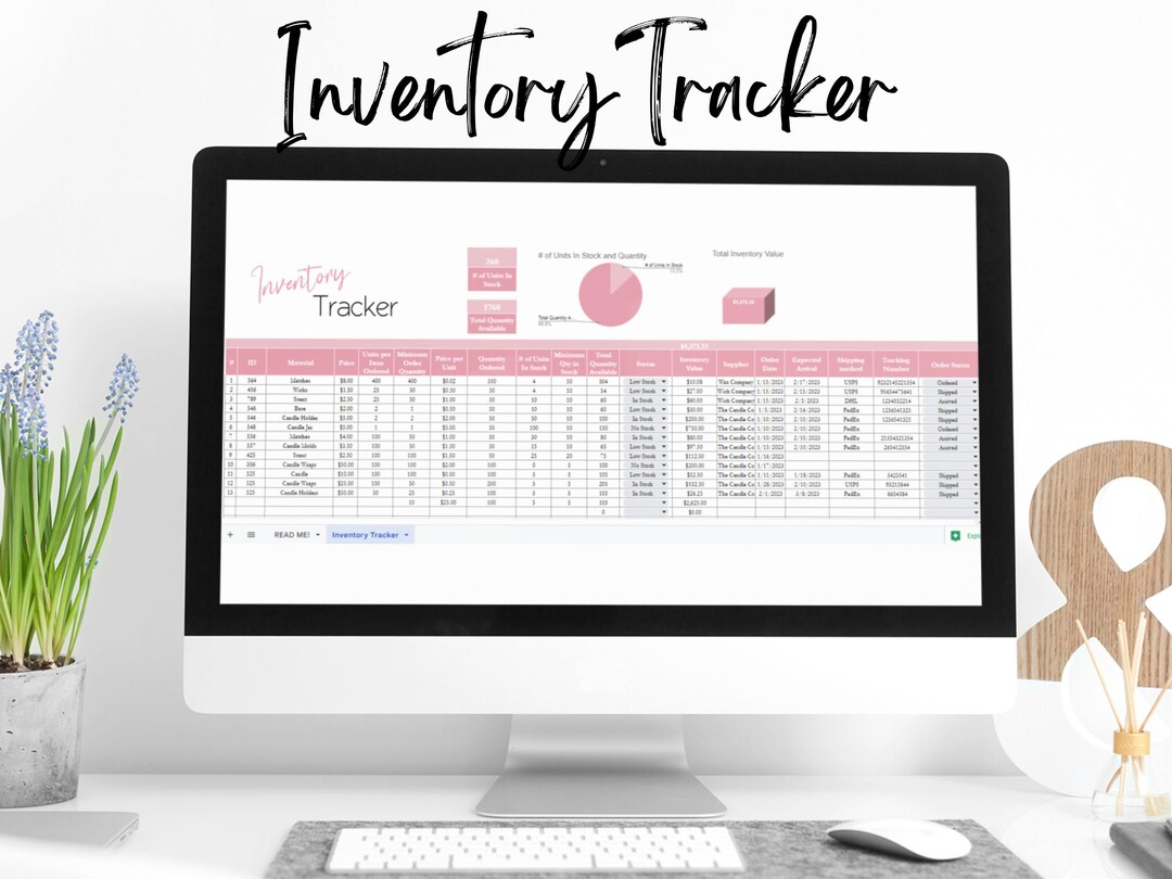 Inventory Tracker Excel Spreadsheet, Inventory Management Google Sheets ...