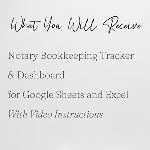 Notary Bookkeeping Template, Loan Signing Agent Income and Expenses ...