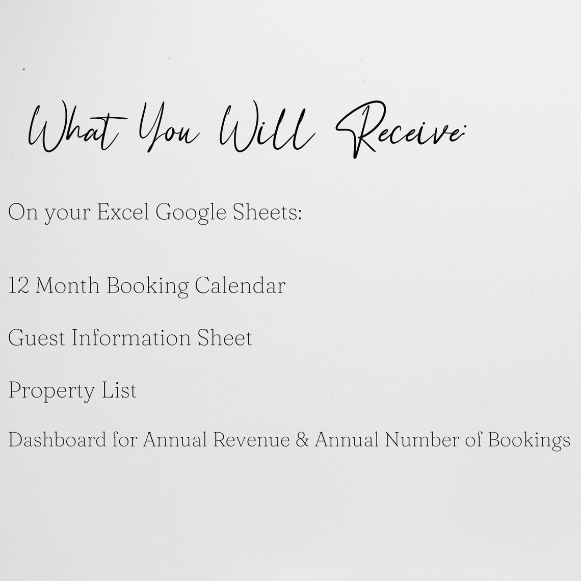 Booking Calendar for Short Term Rental Property Google Sheets, Vacation ...