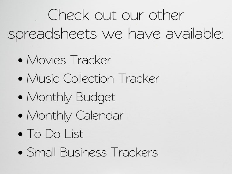 TV Show Tracker Excel Spreadsheet TV Shows Tracking Google - Etsy