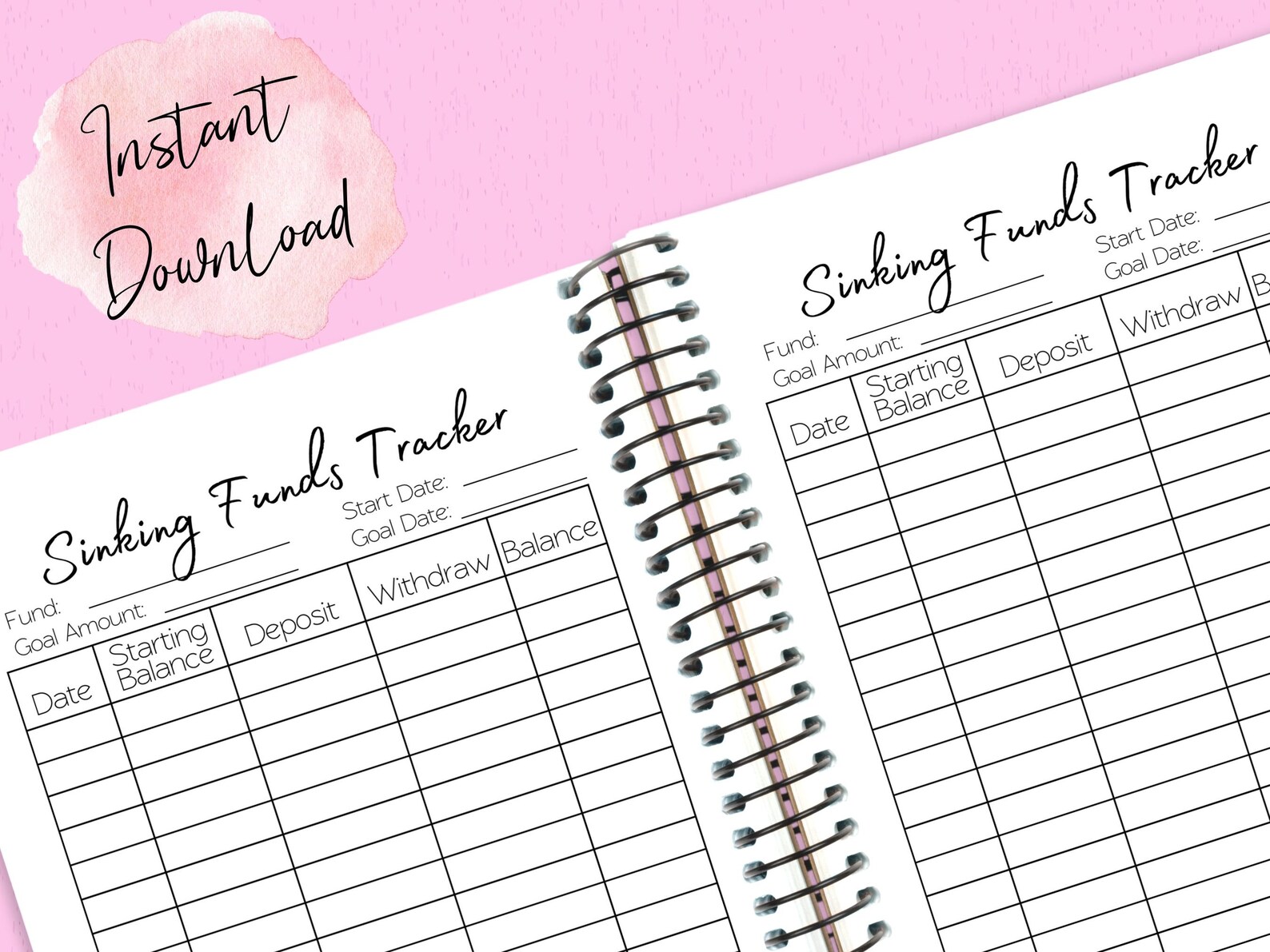Sinking Funds Tracker Printable, Sinking Fund Printable, Sinking Fund ...