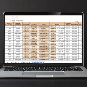 Real Estate Sales Tracker, Real Estate Sales Sheet, Real Estate ...